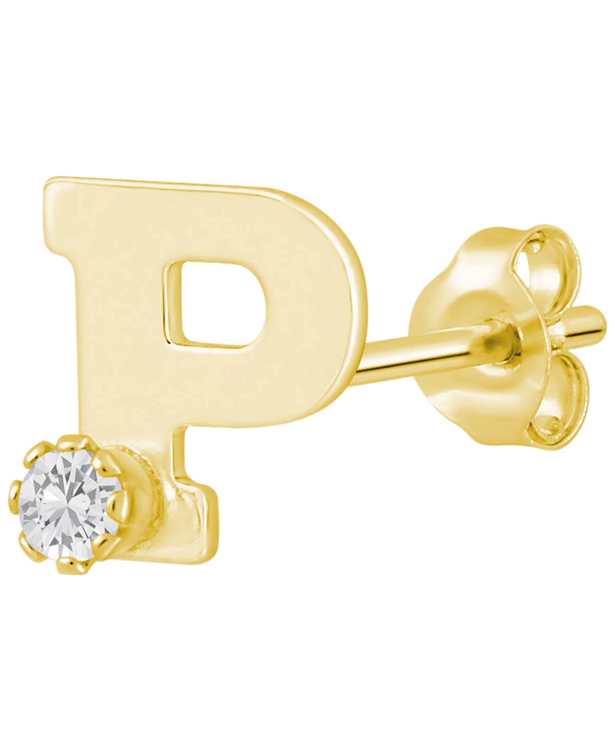 Click here for Macys White Topaz Stud Earrings in 14k Yellow Gold... prices