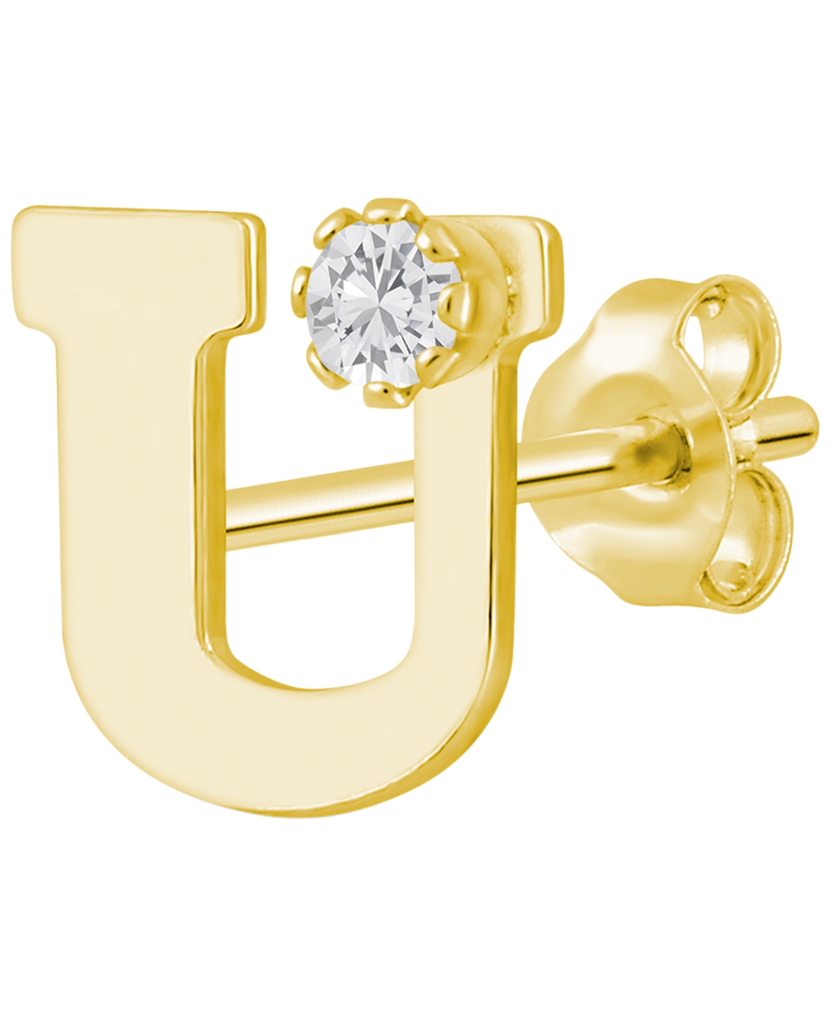 Click here for Macys White Topaz Stud Earrings in 14k Yellow Gold... prices