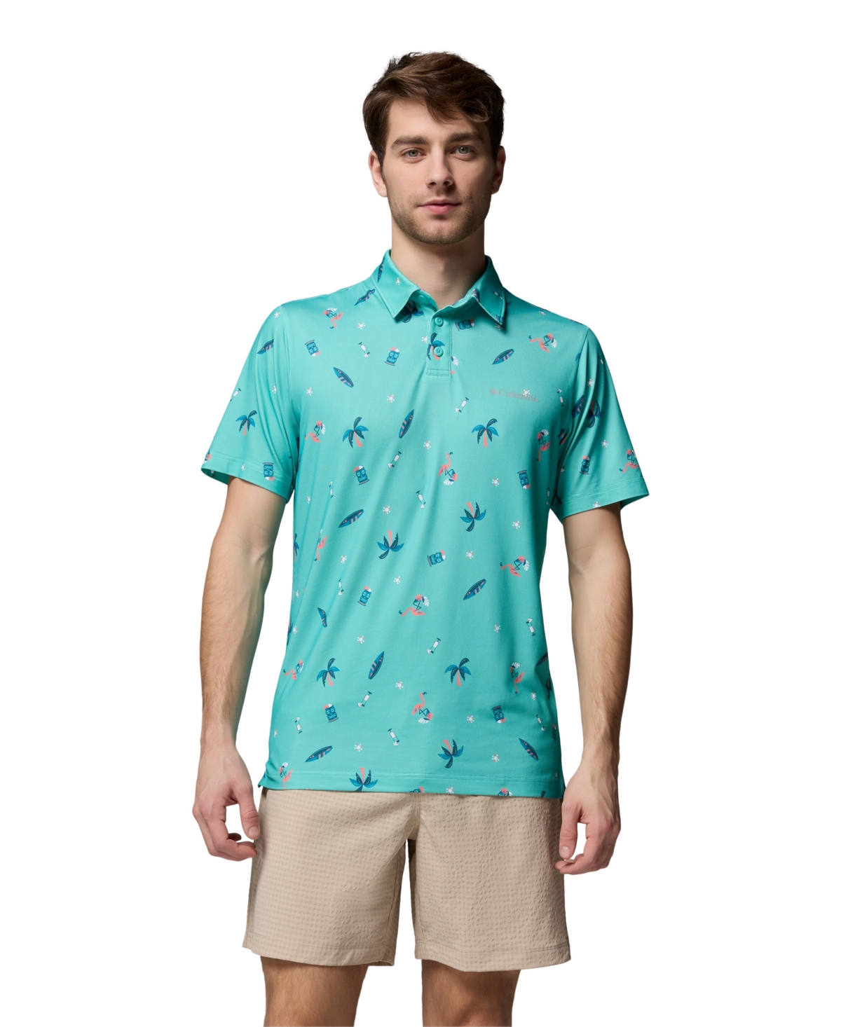 Click here for Columbia Mens Parsons Printed Short-Sleeve Polo Sh... prices