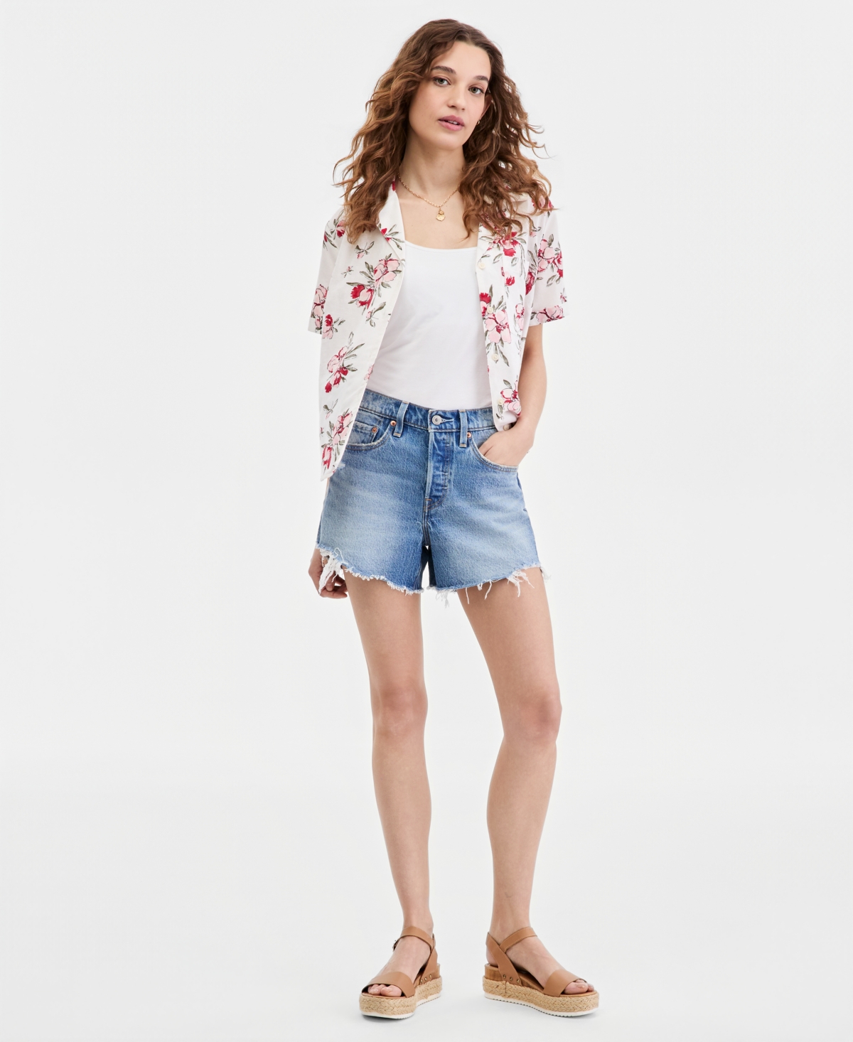 Levis Juniors 501 High-Rise Curve Shorts - Signs Of Success