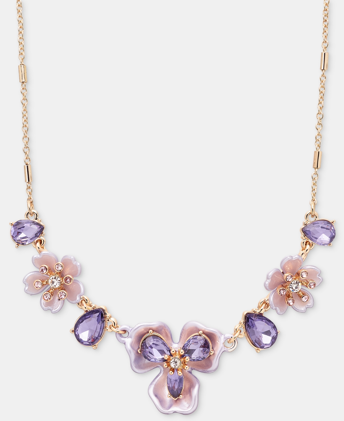 Click here for Anne Klein Crystal Flower Statement Necklace  16 +... prices