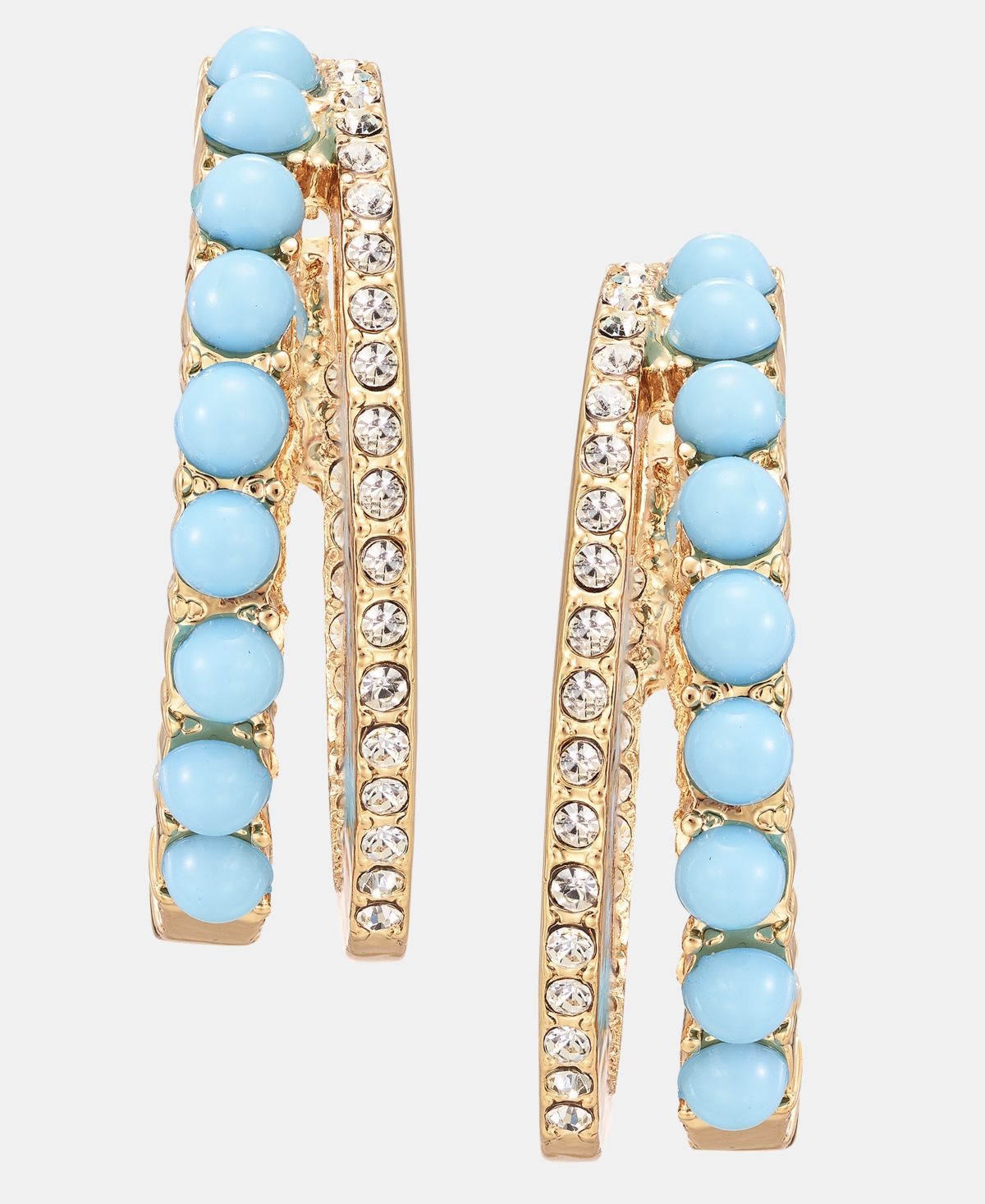 Click here for Karl Lagerfeld Paris Gold-Tone Turquoise Split Sto... prices