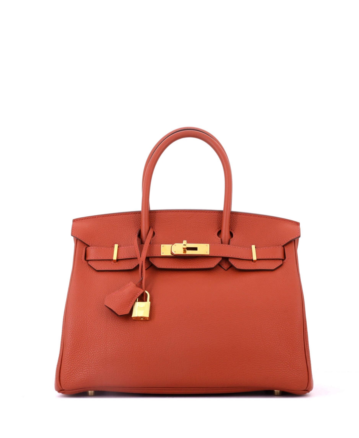 Click here for Pre-Owned HERMES Birkin 30 Handbag Orange Togo wit... prices