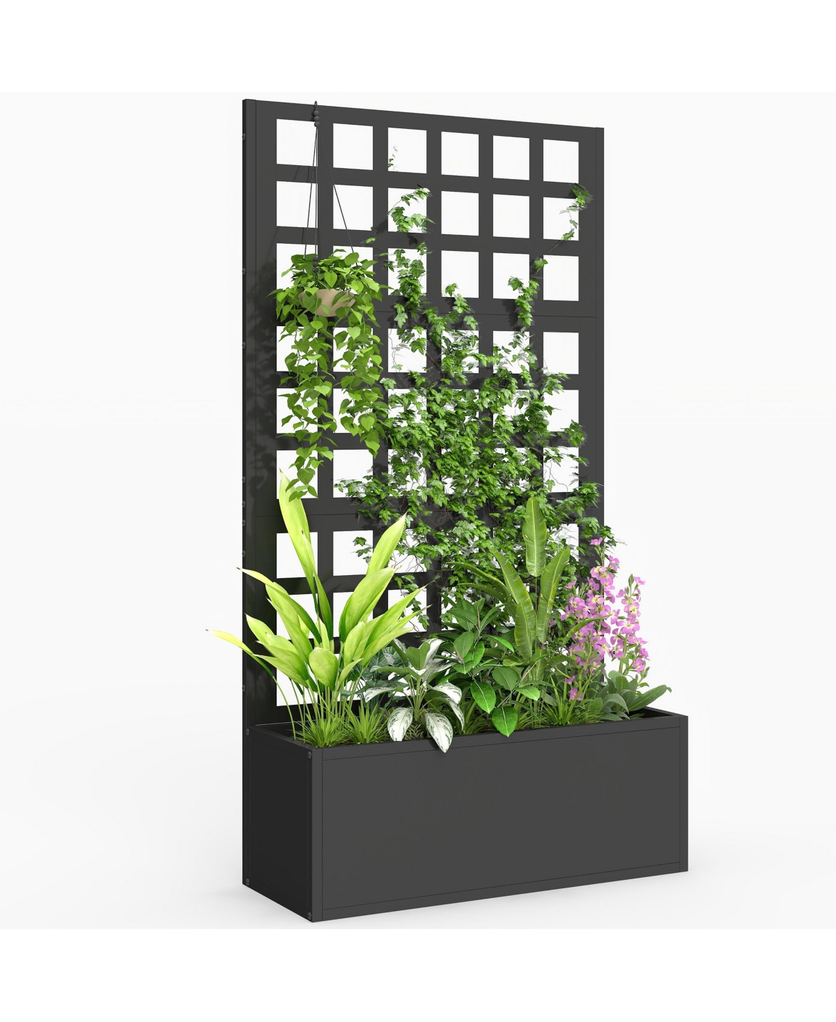 Click here for Outsunny Metal Planter Box with Trellis  Drain Hol... prices