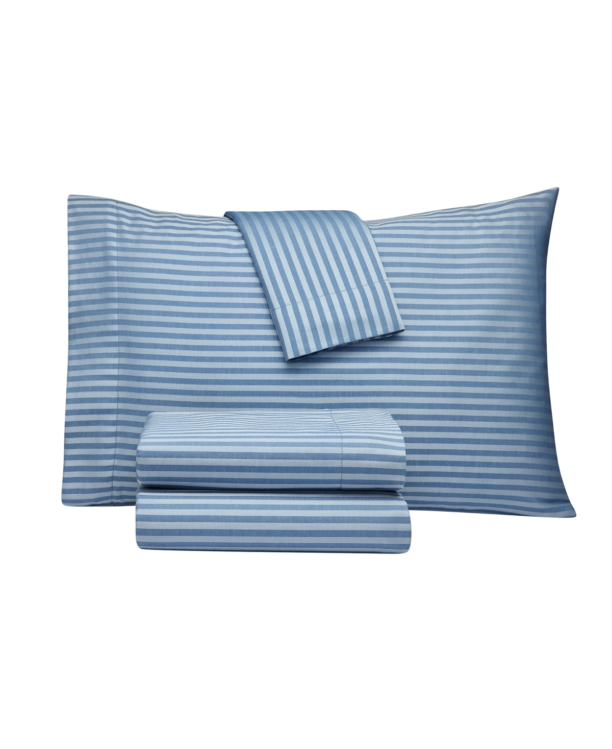 Click here for Macys Dobby Stripe 200-Thread Count Cotton Blend 4... prices