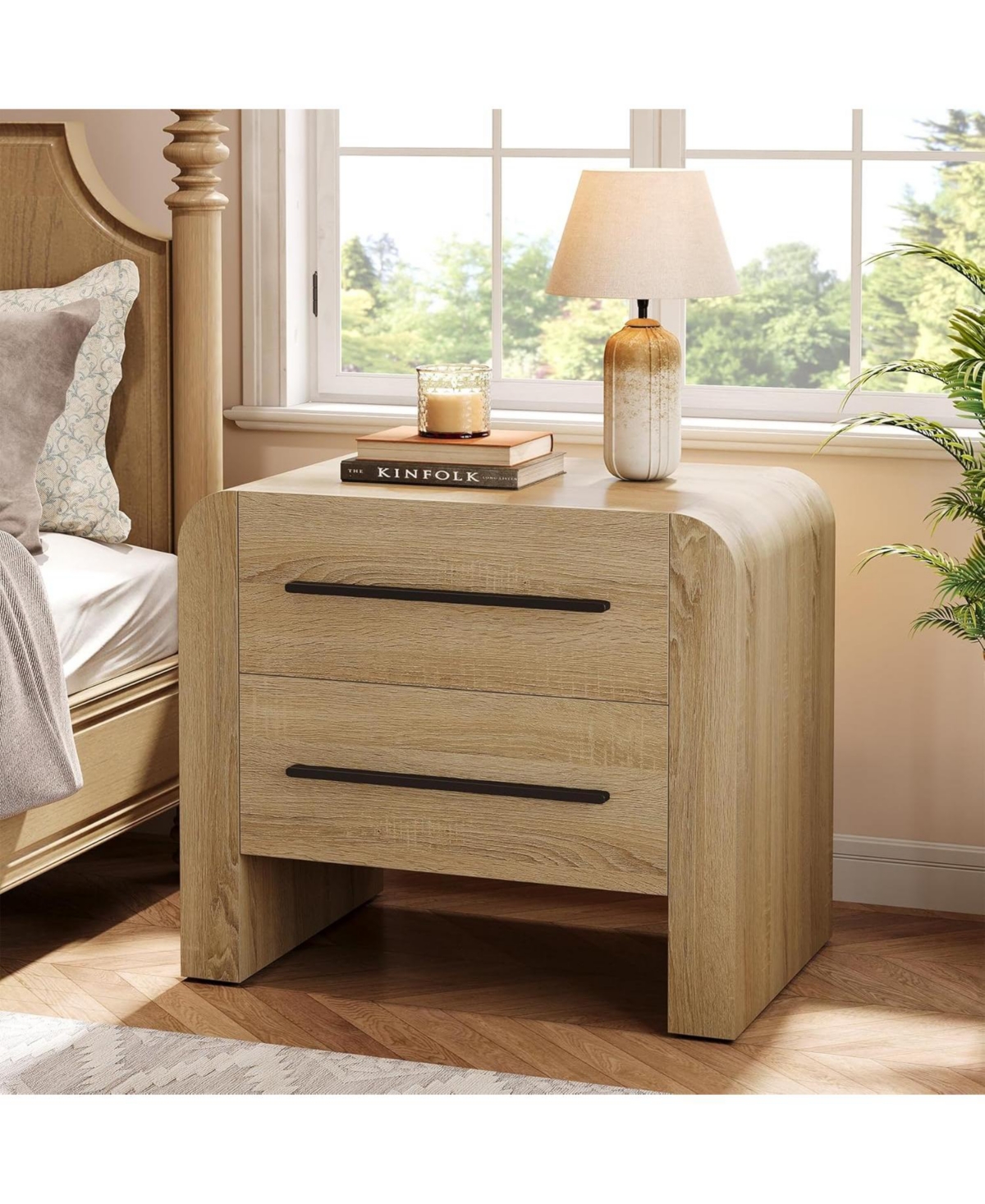 Click here for Tribesigns Nightstand with 2 Drawers  27.55 Night... prices