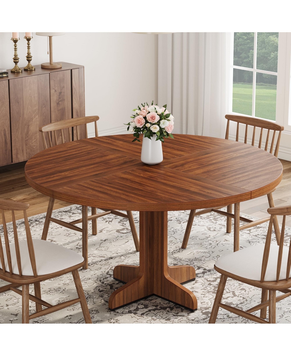 Click here for gaomon 47 Inch Round Dining Table for 4-6 People w... prices