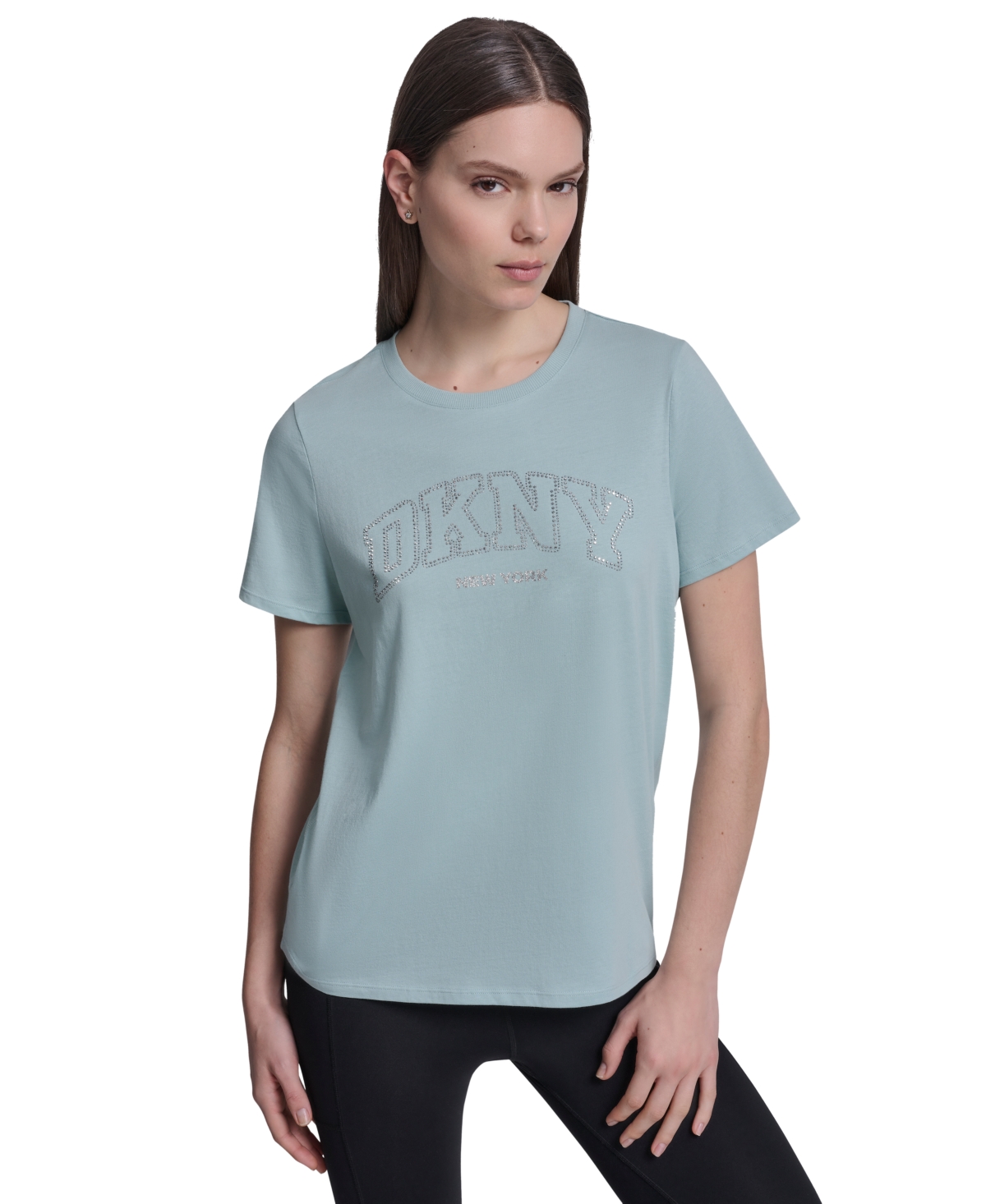 Click here for Dkny Sport Womens Rhinestone Varsity Logo Relaxed... prices