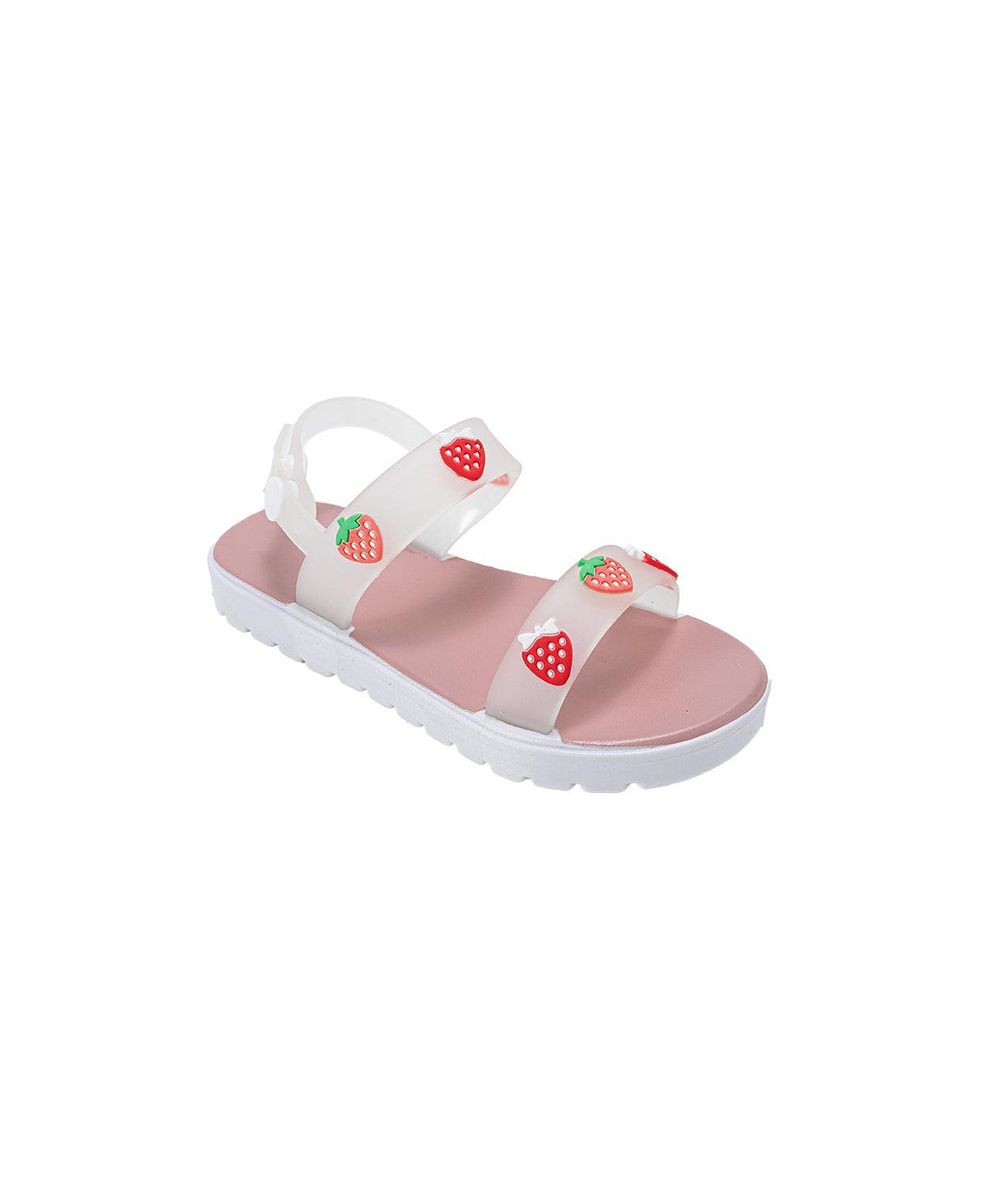 Click here for Bebe Toddler Pcu Sandal with Strawberry Charms - W... prices