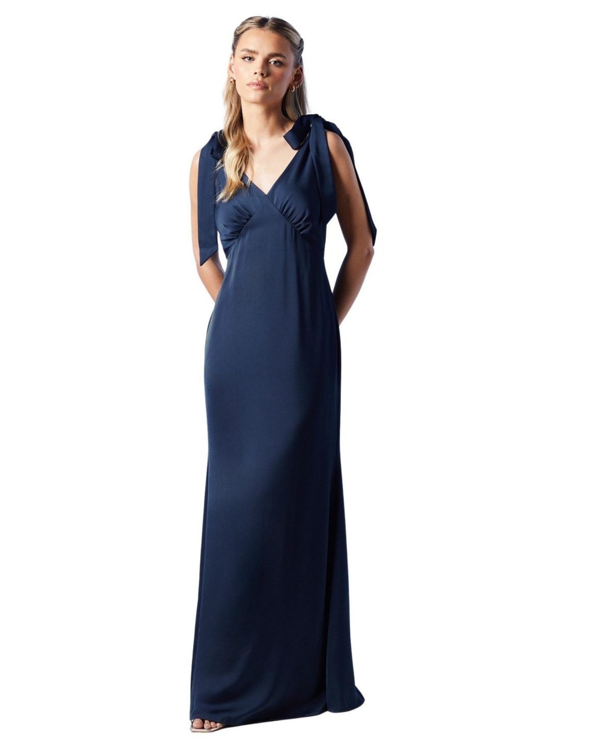 Click here for Coast Womens Satin Back Maxi Bridesmaid Dress - Na... prices