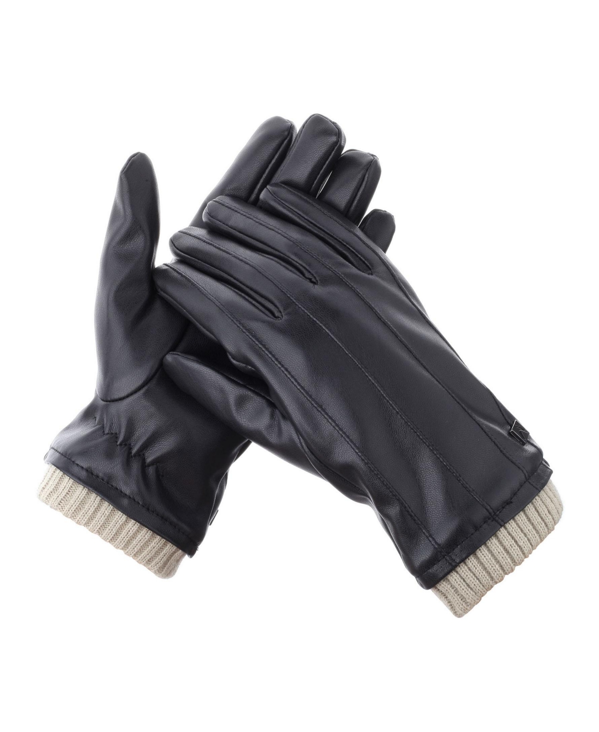 Click here for Mens Classic Touchscreen Lined Winter Gloves - Bla... prices