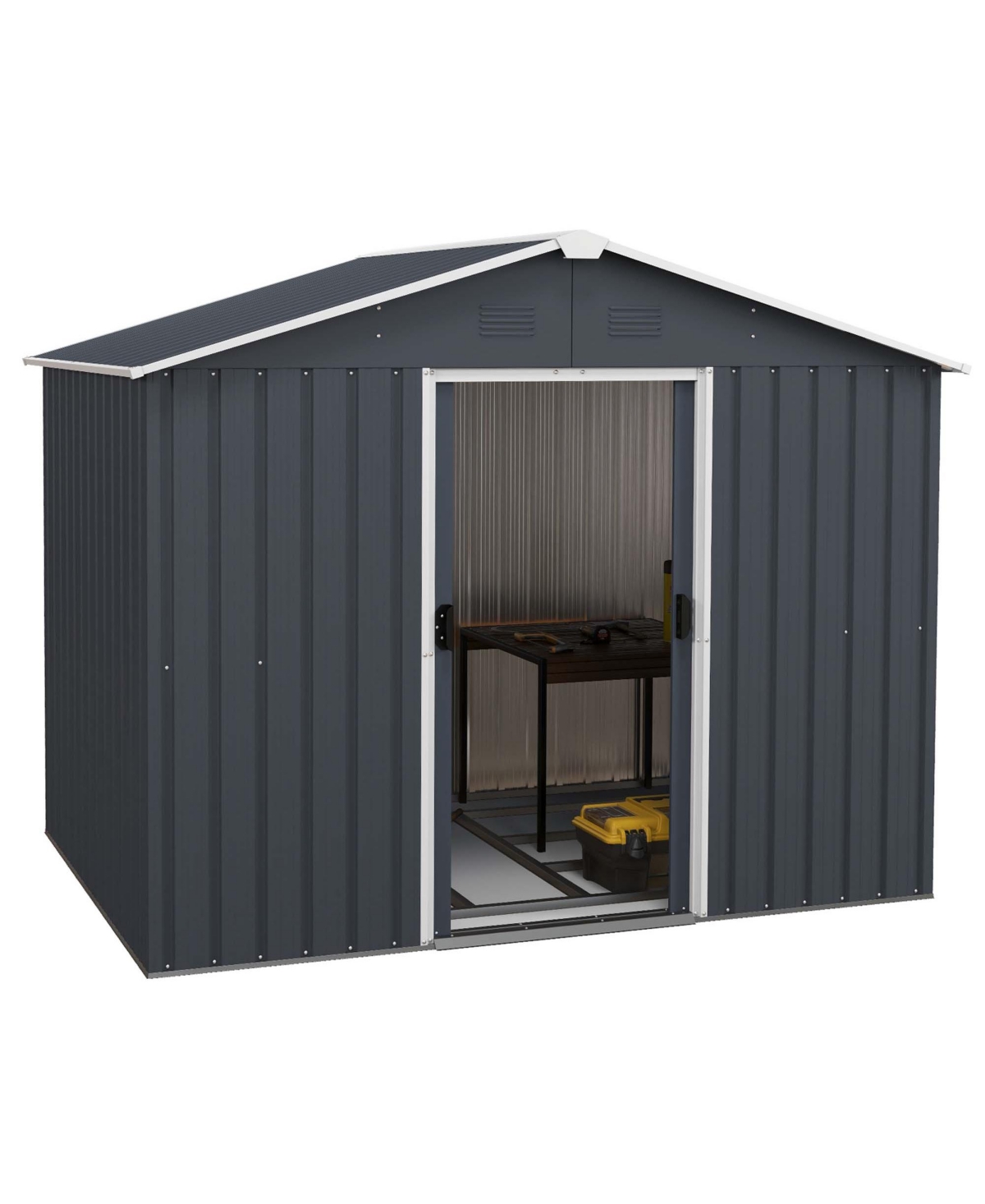 Click here for 5.7 Ft x 7.5 Ft Outside Storage Shed Double Door O... prices