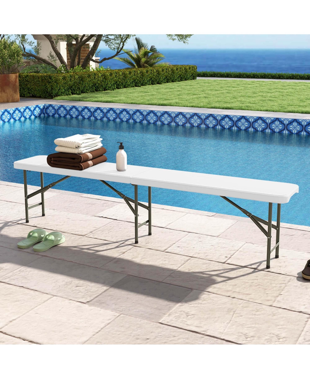 Click here for 6 ft Plastic Folding Bench with 1320 Lbs Capacity... prices