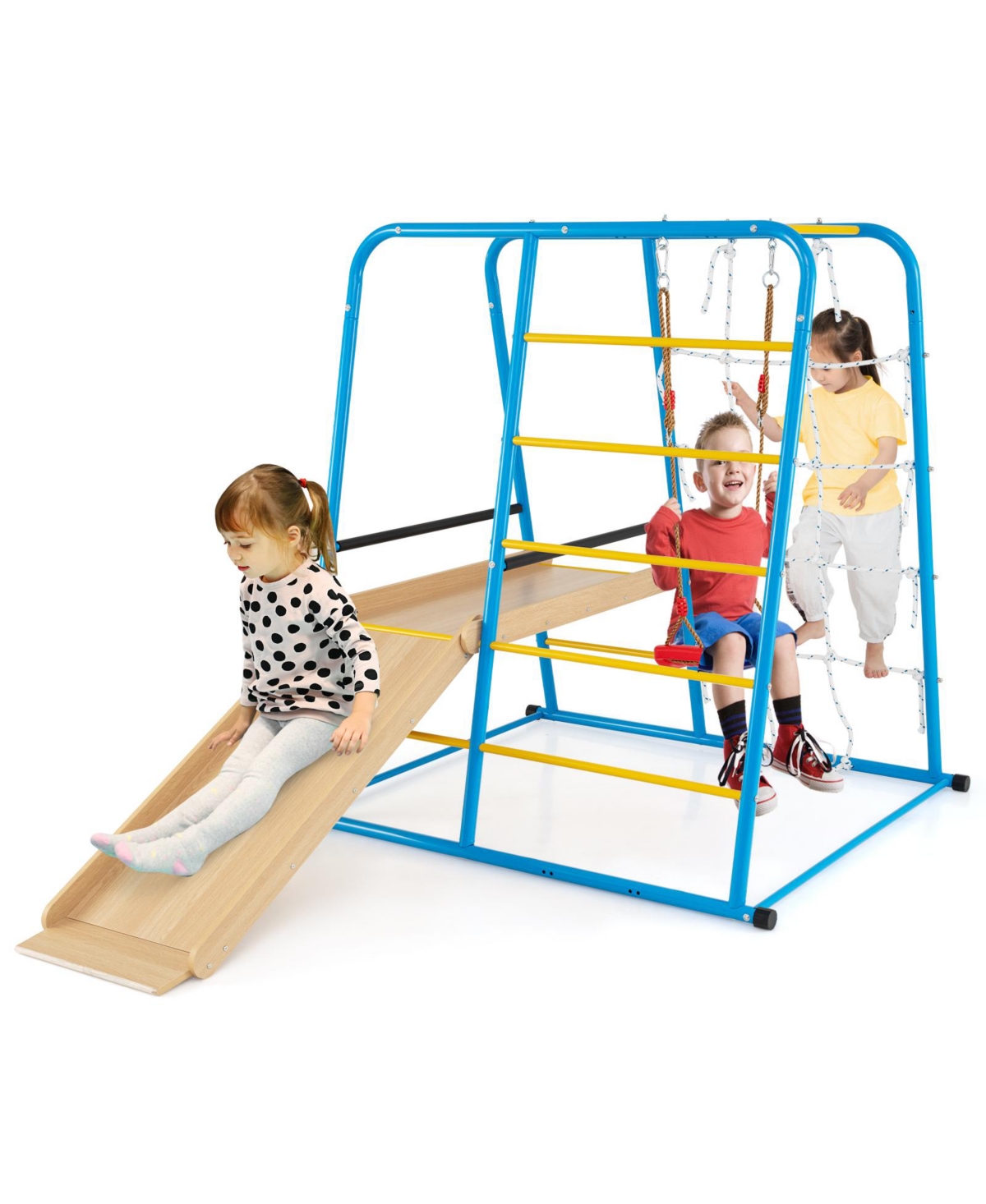 Click here for Mecale 6-in-1 Indoor Jungle Gym with Slide for Kid... prices