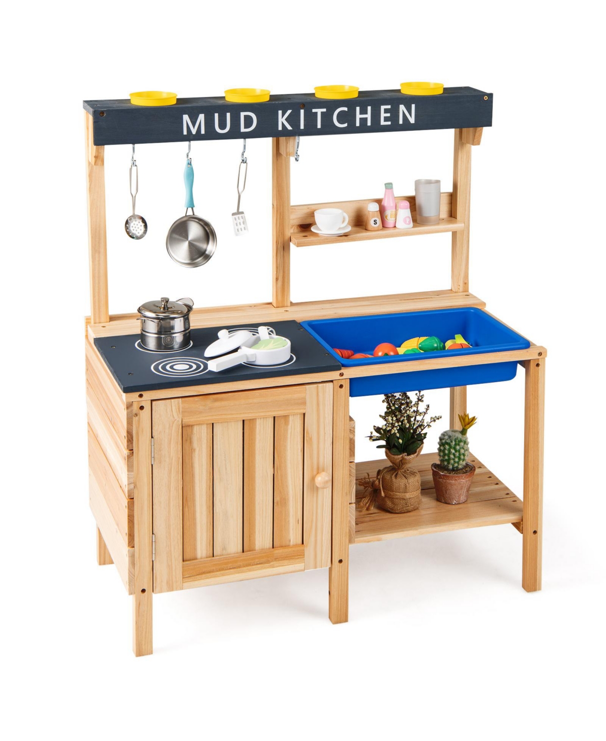 Click here for Mecale Outdoor Mud Kids Kitchen Playset with Woode... prices