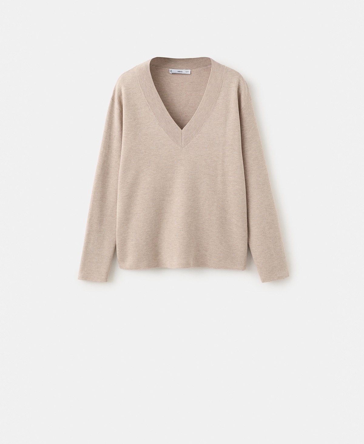 Click here for Mango Womens V-Neck Knit Sweater - Light  Pastel G... prices