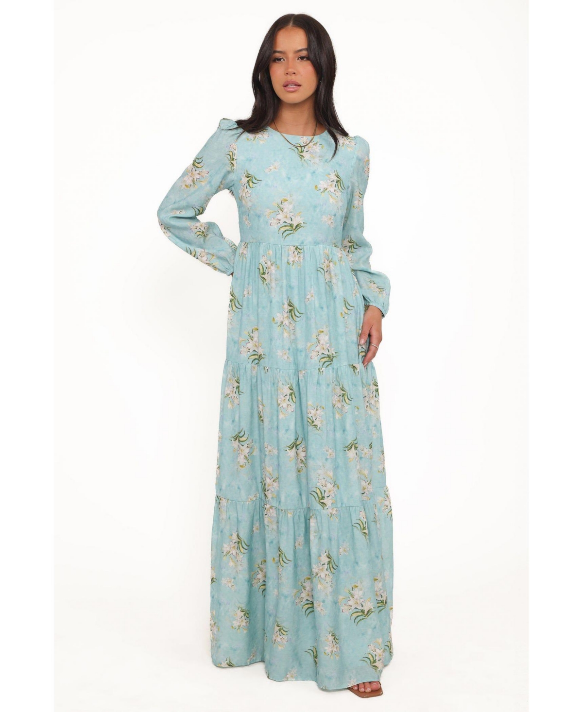 Click here for Petal and Pup Womens Bernice Maxi Dress - Blue flo... prices