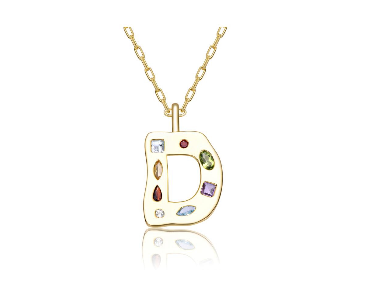 Click here for Genevive Unique 14K Gold Plated Multifaceted Cz In... prices