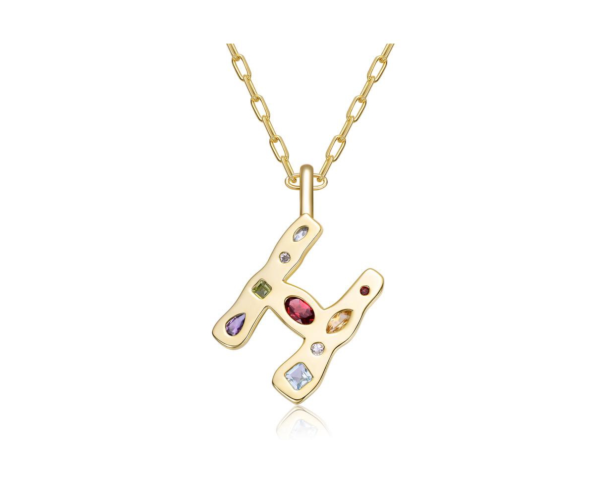 Click here for Genevive Unique 14K Gold Plated Multifaceted Cz In... prices