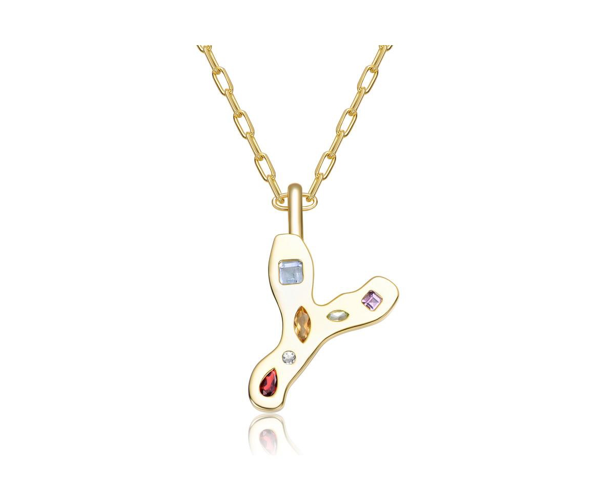 Click here for Genevive Unique 14K Gold Plated Multifaceted Cz In... prices