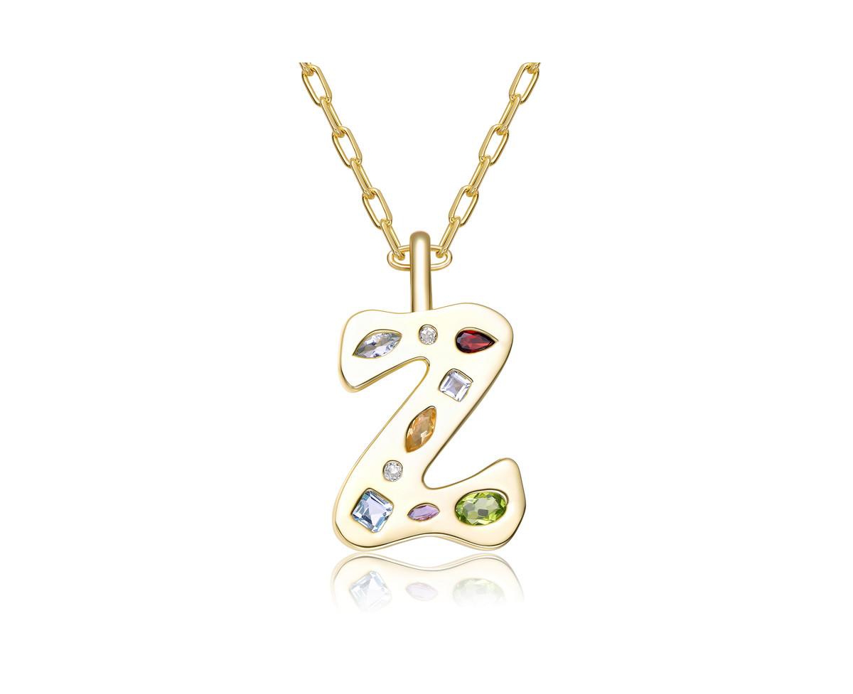 Click here for Genevive Unique 14K Gold Plated Multifaceted Cz In... prices