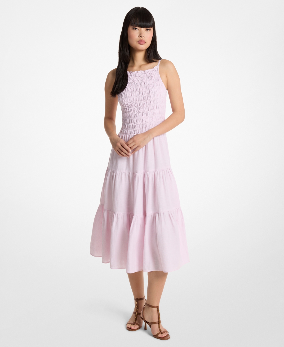 Click here for Michael Kors Womens Sleeveless Round Neck A-Line D... prices