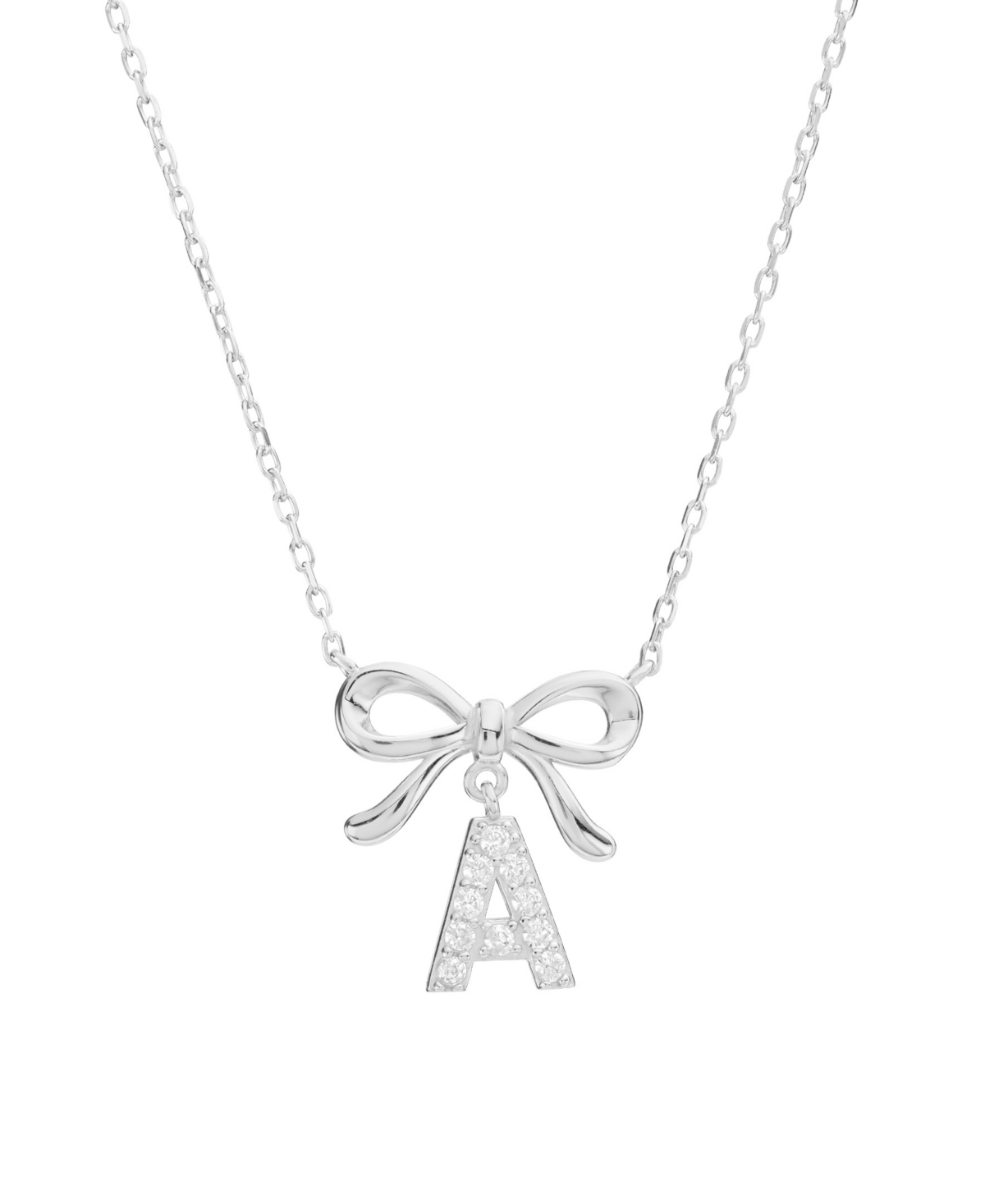 Click here for Macys Sterling Silver Plated Bow Initial Necklaces... prices