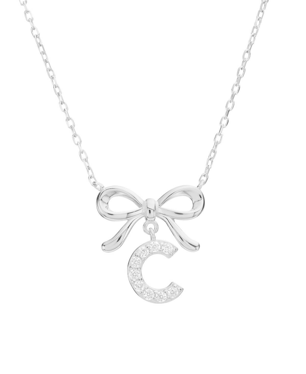 Click here for Macys Sterling Silver Plated Bow Initial Necklaces... prices