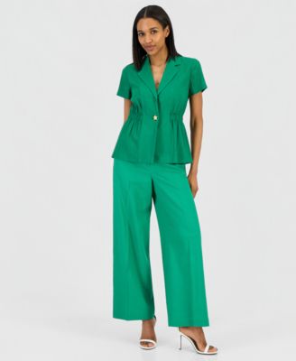 Click here for Tahari Asl Womens One Button Short Sleeve Blazer H... prices