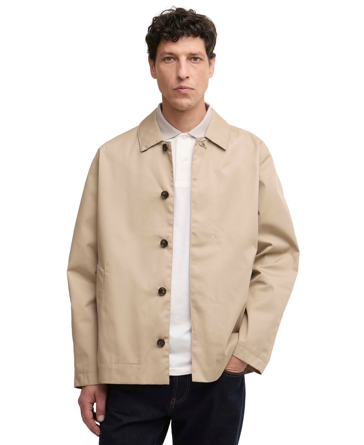Click here for Barbour Mens Classic-Fit Waterproof Jacket - Beige prices