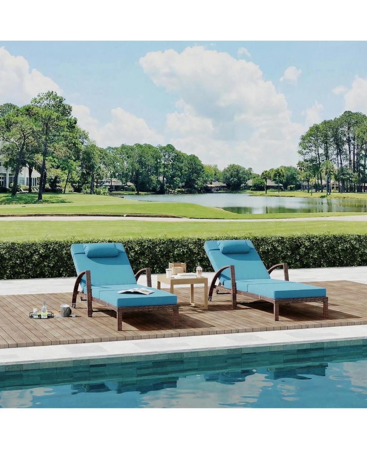 Click here for gaomon 2-Piece Rattan Patio Folding Chaise Lounge... prices