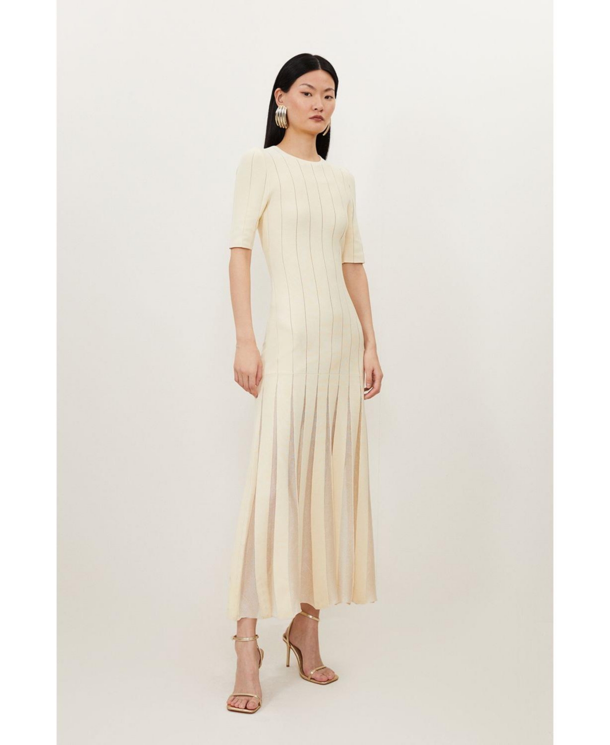 Click here for Karen Millen Womens Knitted Maxi Dress - Ivory prices