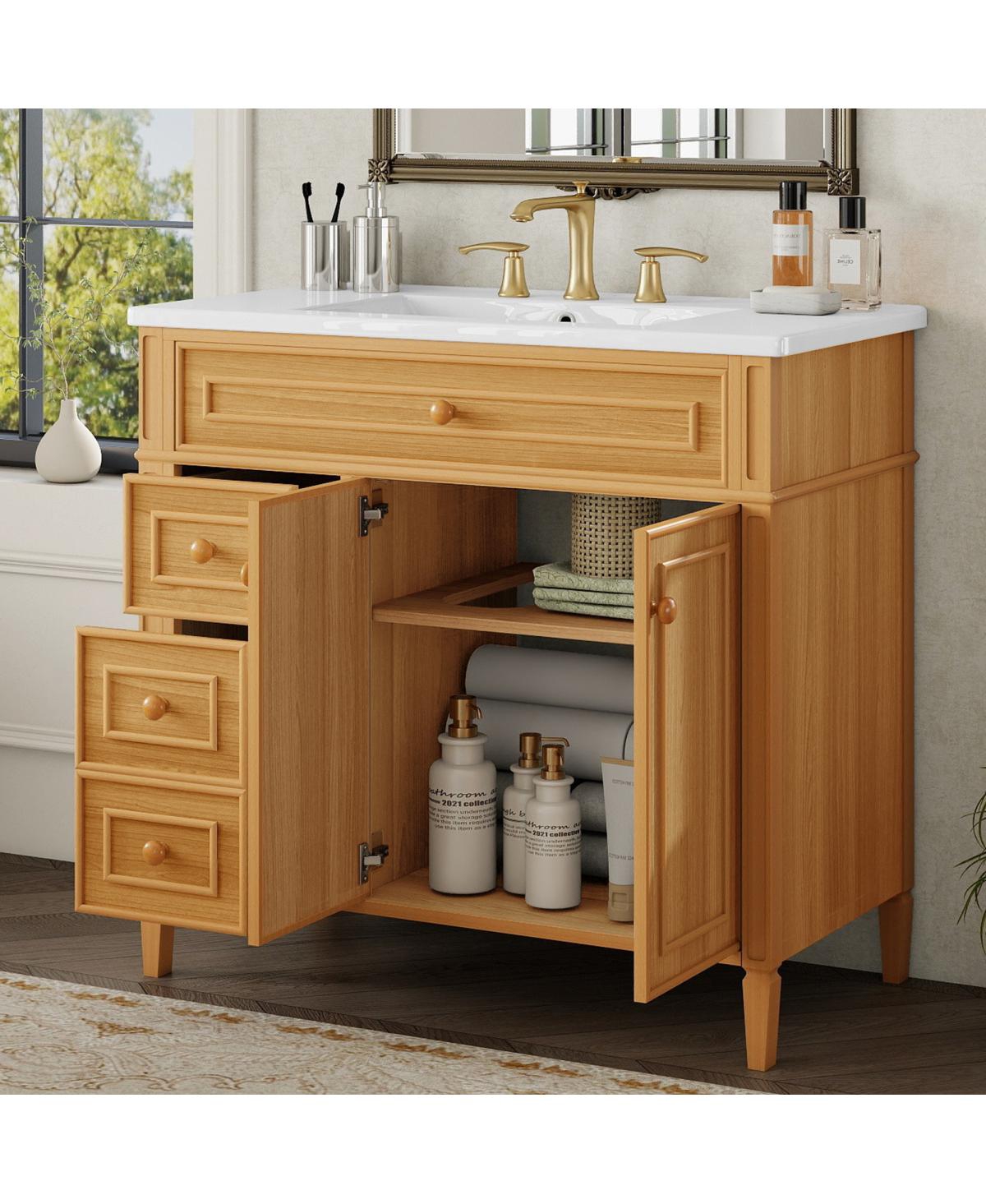 Click here for Sillysis 36 Solid Wood Bathroom Vanity with Sink... prices