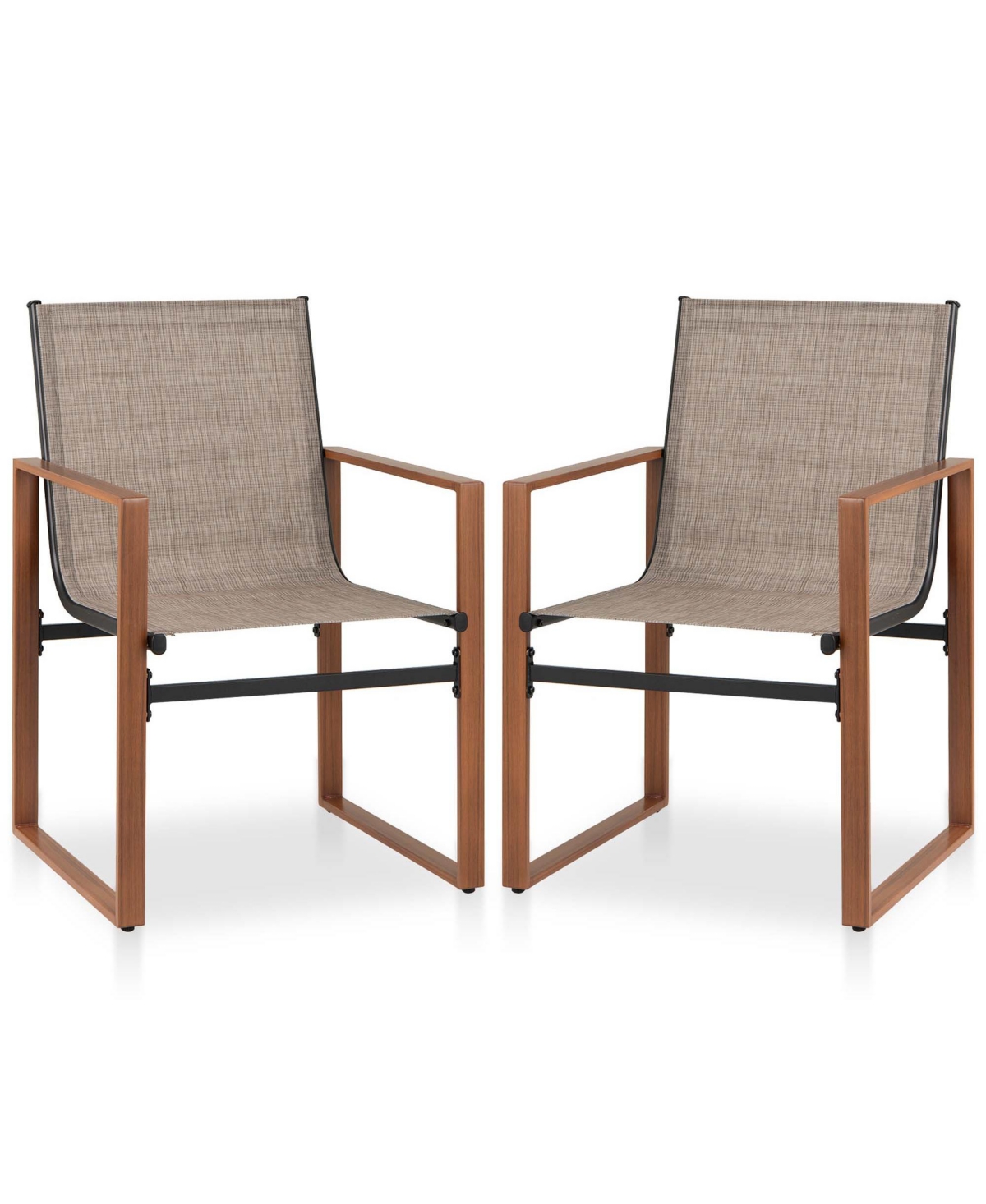 Click here for Gymax 2 Pcs Outdoor Dining Chairs Patio Furniture... prices