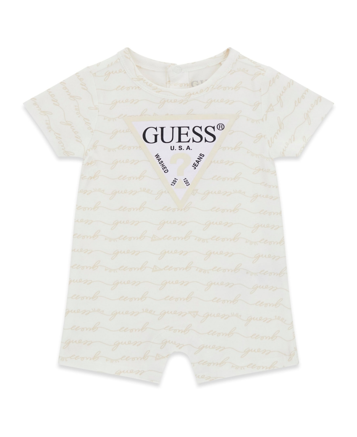 Click here for Guess Baby Boys Stretch Jersey All-Over Script Log... prices