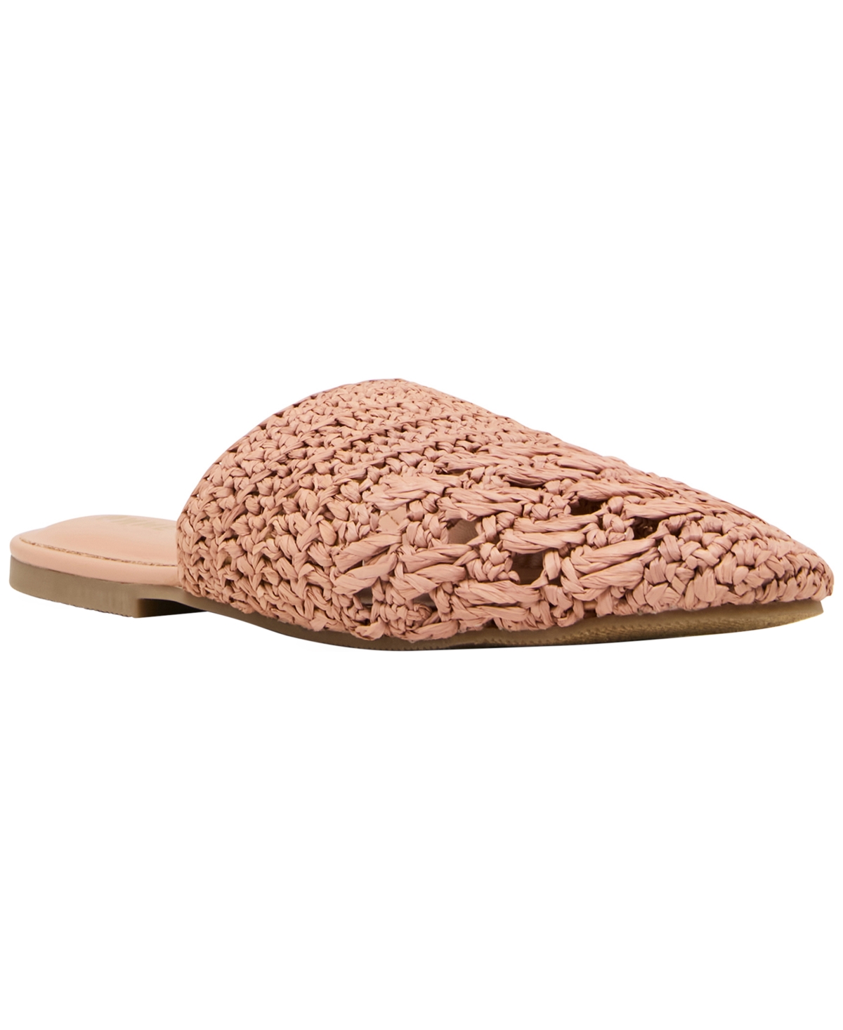 Anne Klein Womens Flat Heel Mules Flats - Natural