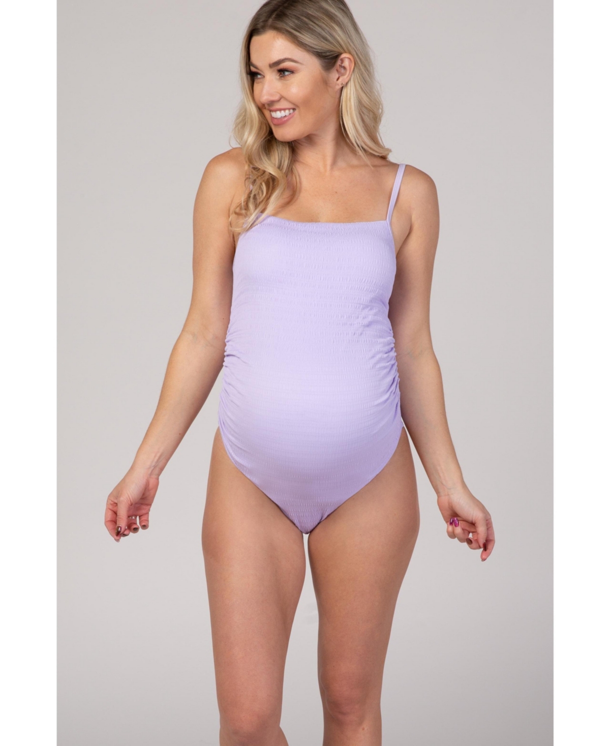 Click here for Pinkblush Maternity Smocked One-Piece Swimsuit - L... prices