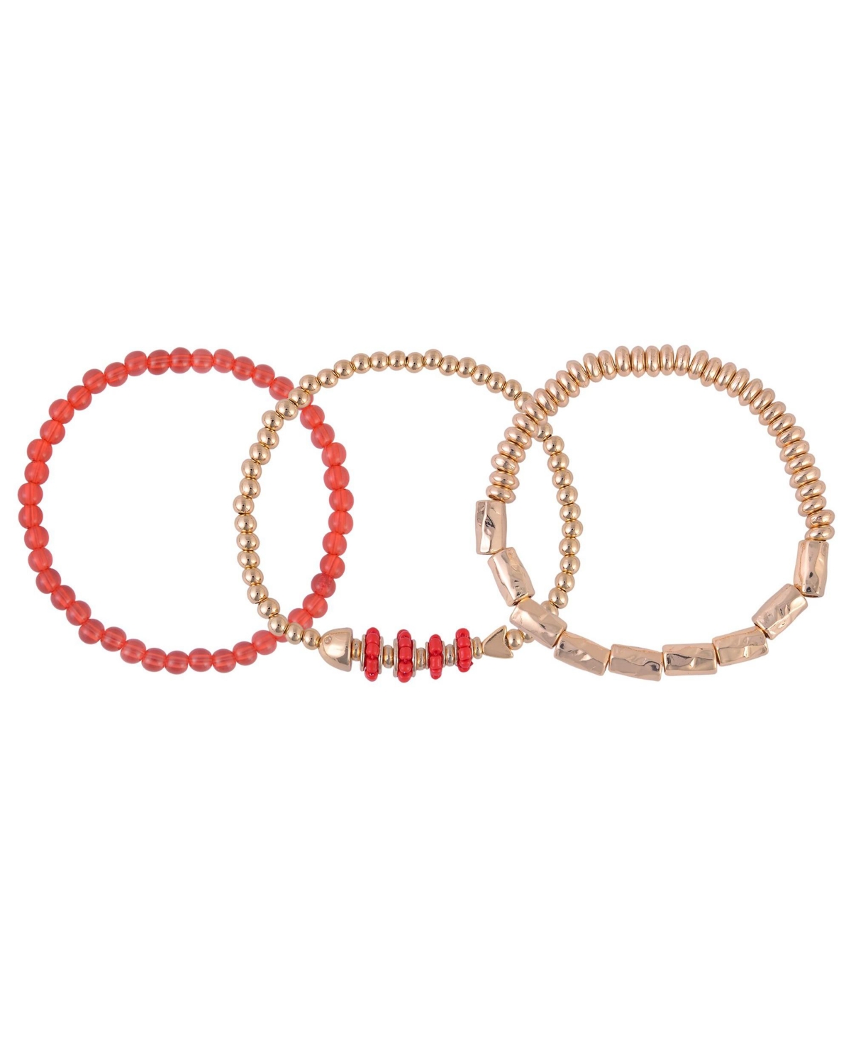 Click here for Rachel Rachel Roy Gold Tone 3 Piece Stretch Bracel... prices