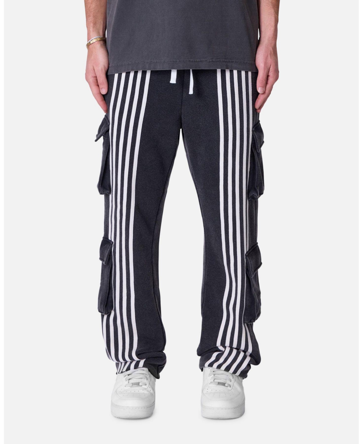 Click here for mnml Mens Front Stripe Sweatpants - Black prices