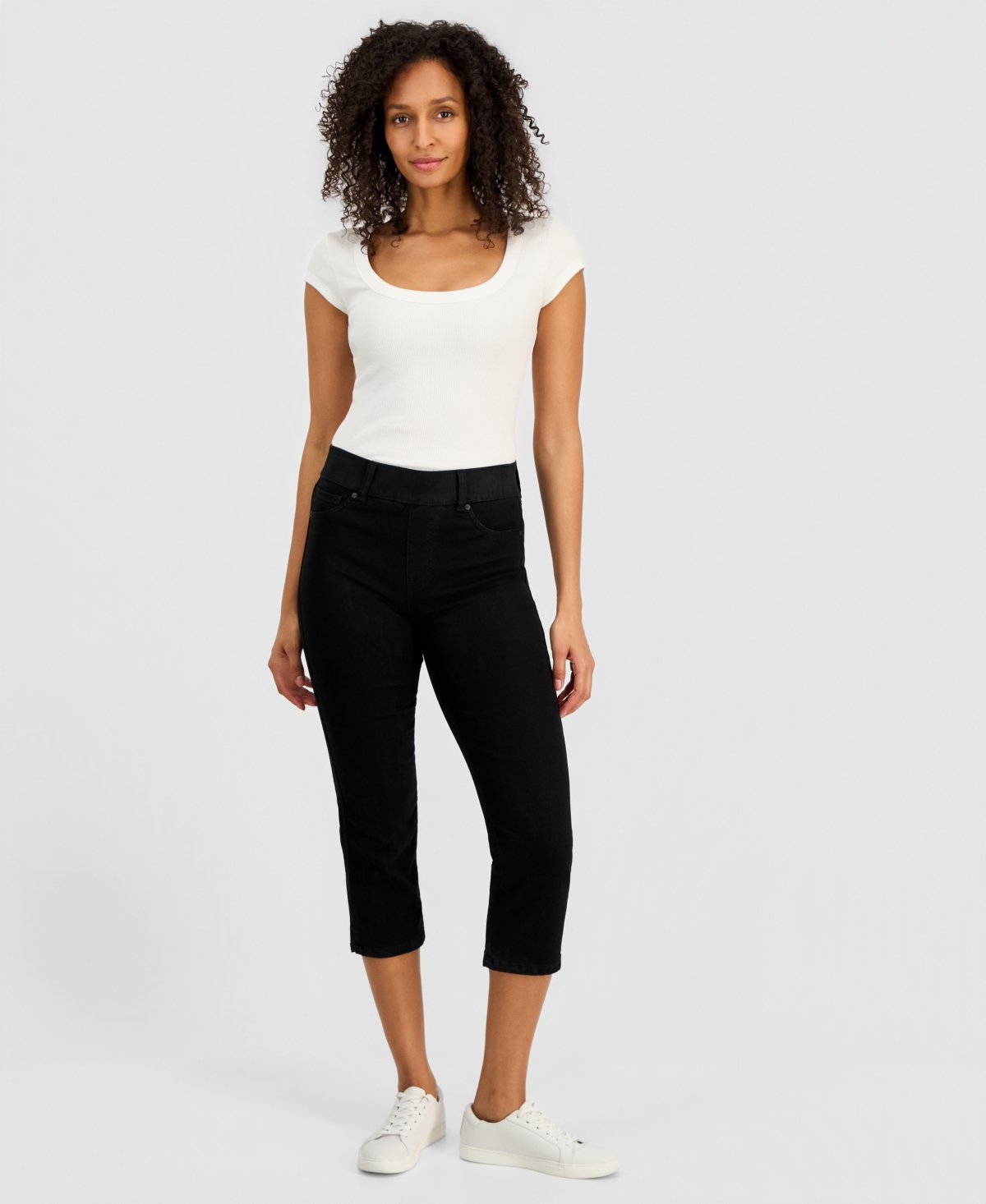 Click here for Style & Co Petite Slim Fit High-Rise Capri Jeans... prices