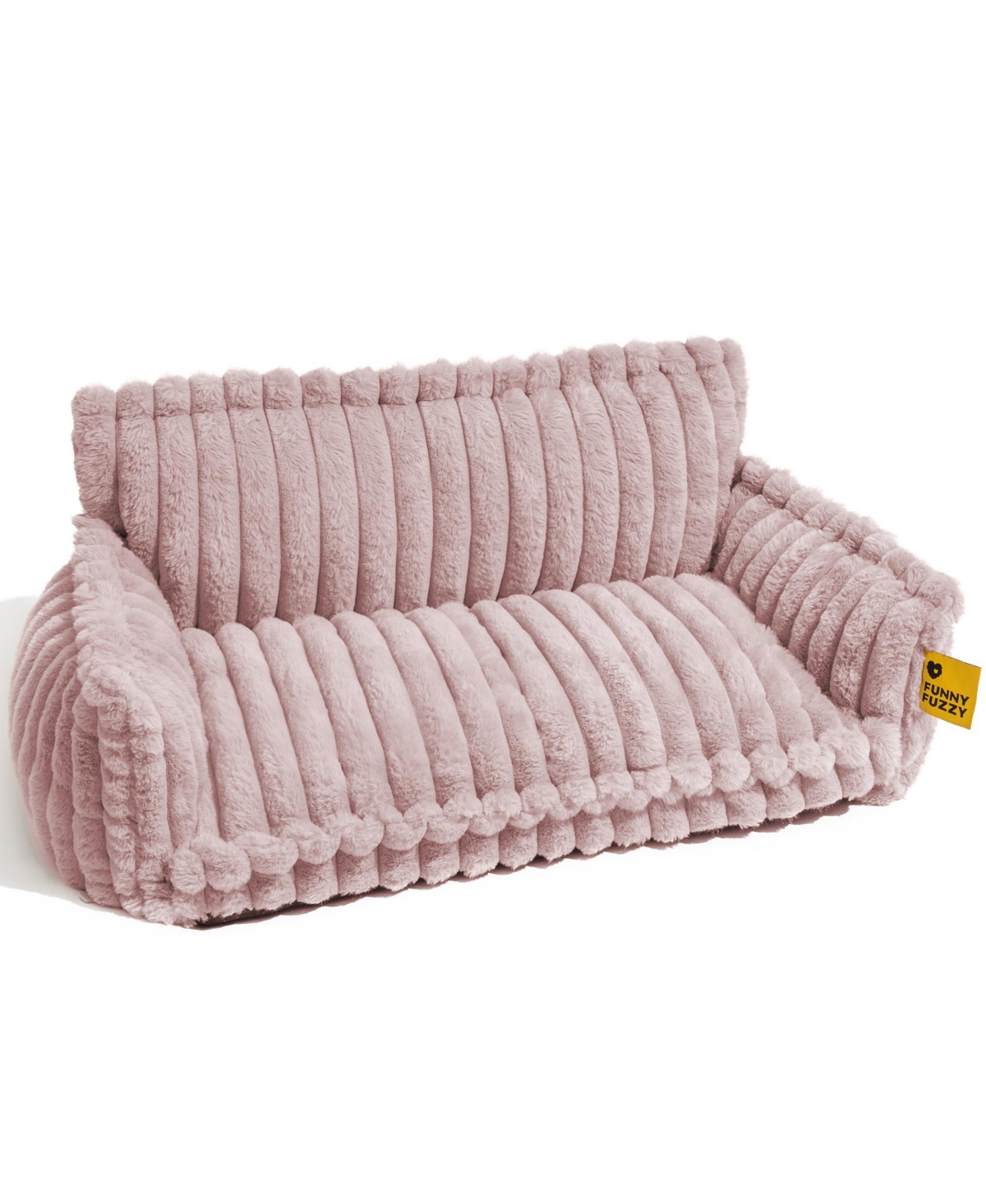 Click here for FunnyFuzzy Washable Fluffy Dog Sofa Bed - Pink prices