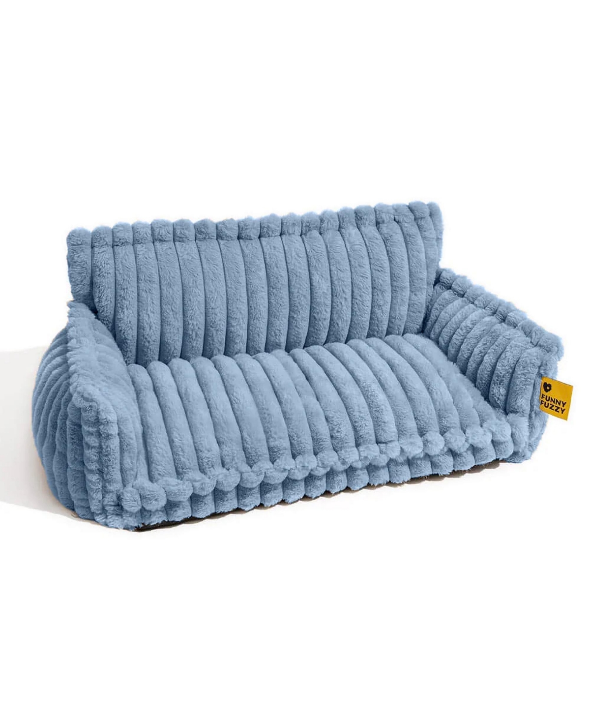 Click here for FunnyFuzzy Washable Fluffy Dog Sofa Bed - Blue prices
