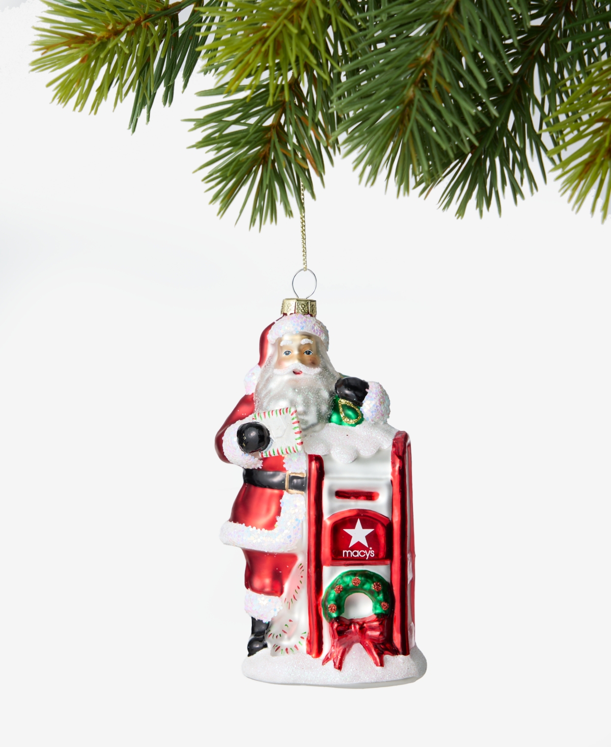 Click here for Holiday Lane Macys Santa With Mailbox Ornament  Ma... prices