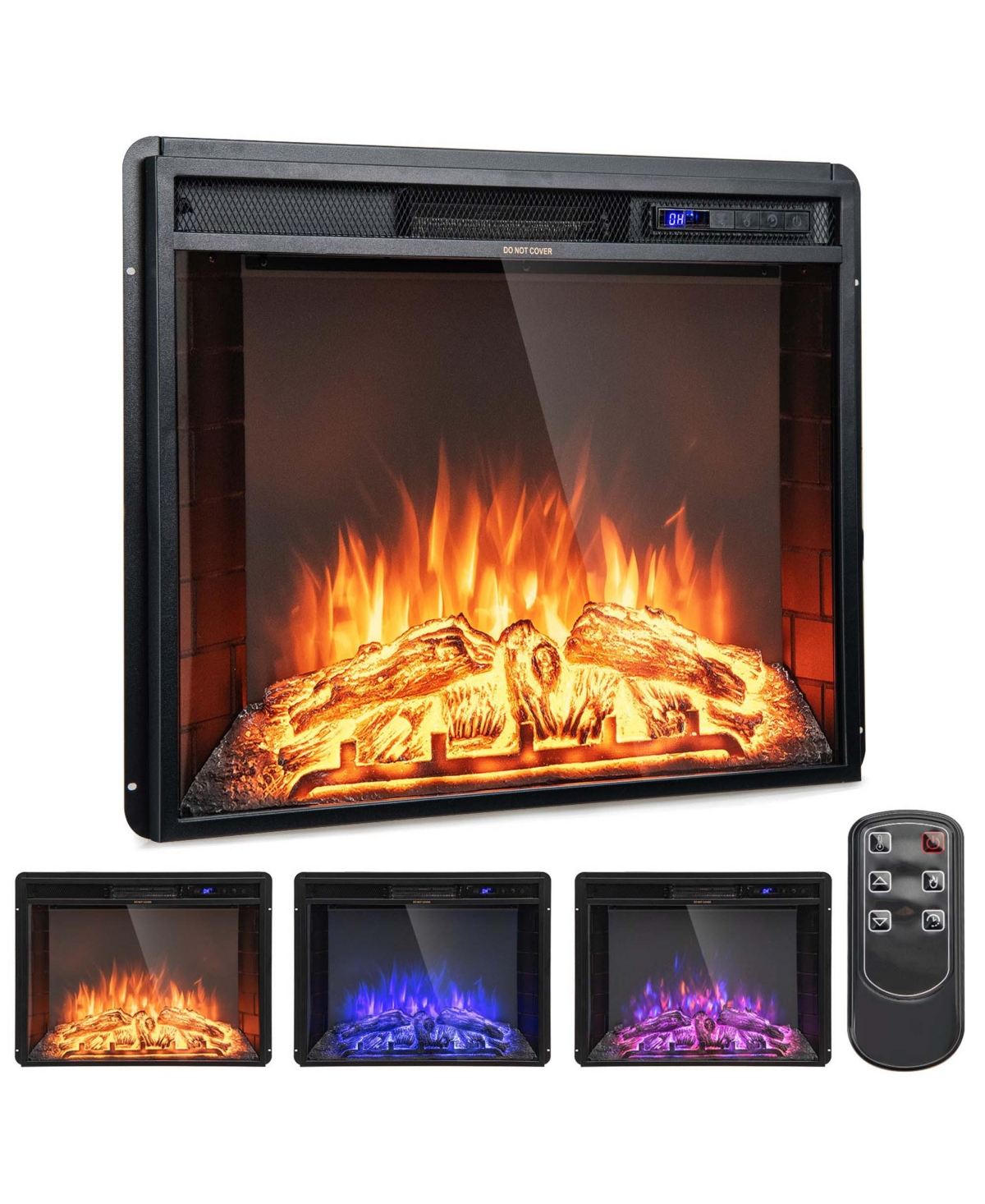 Click here for Costway 26 Inch Recessed Electric Fireplace heater... prices