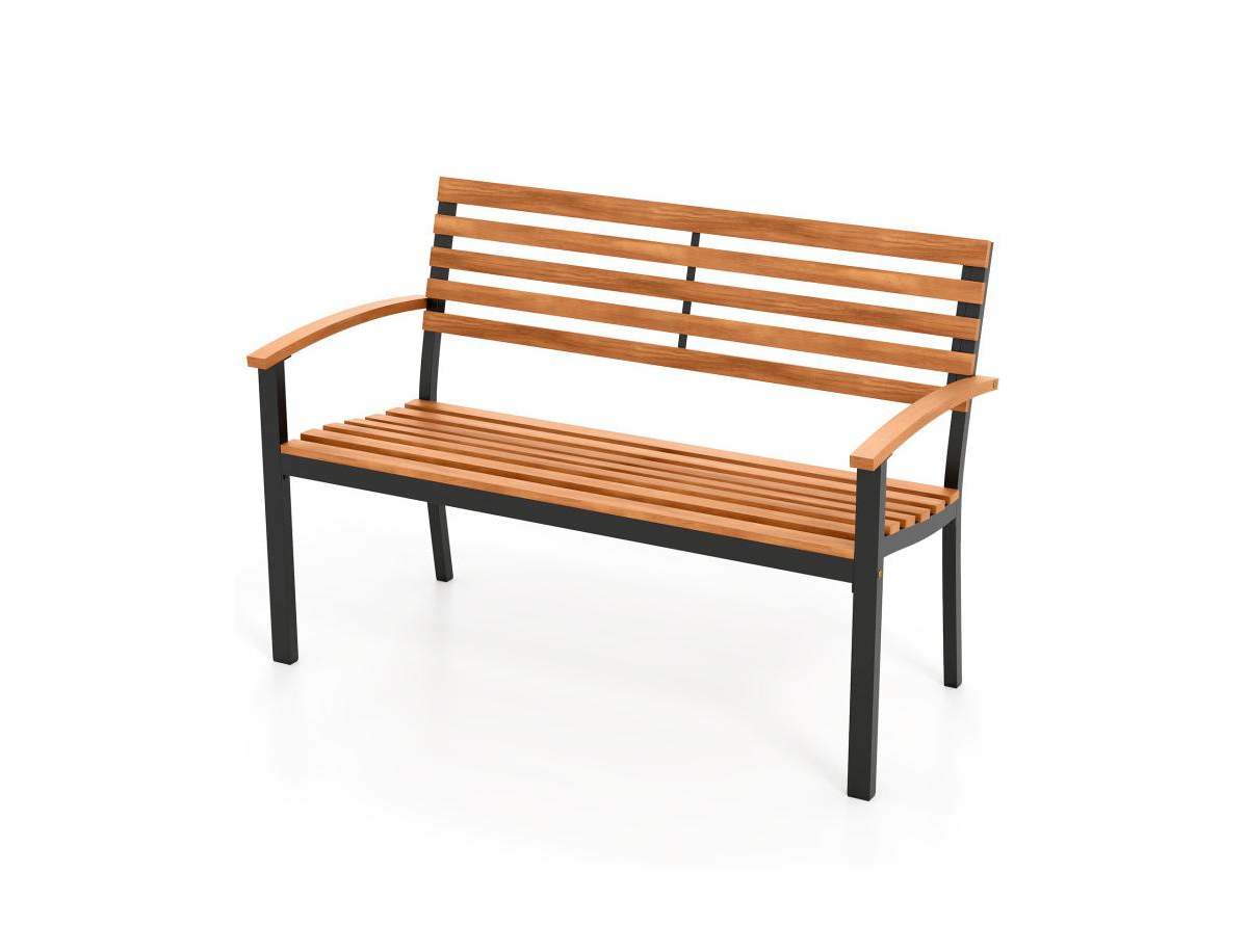 Click here for Slickblue Patio Acacia Wood Loveseat Bench with Ba... prices