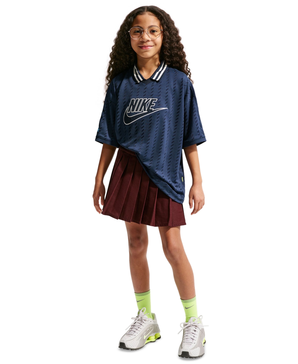 Click here for Nike Girls 7-16 Short-Sleeve T-Shirt - Midnight Na... prices