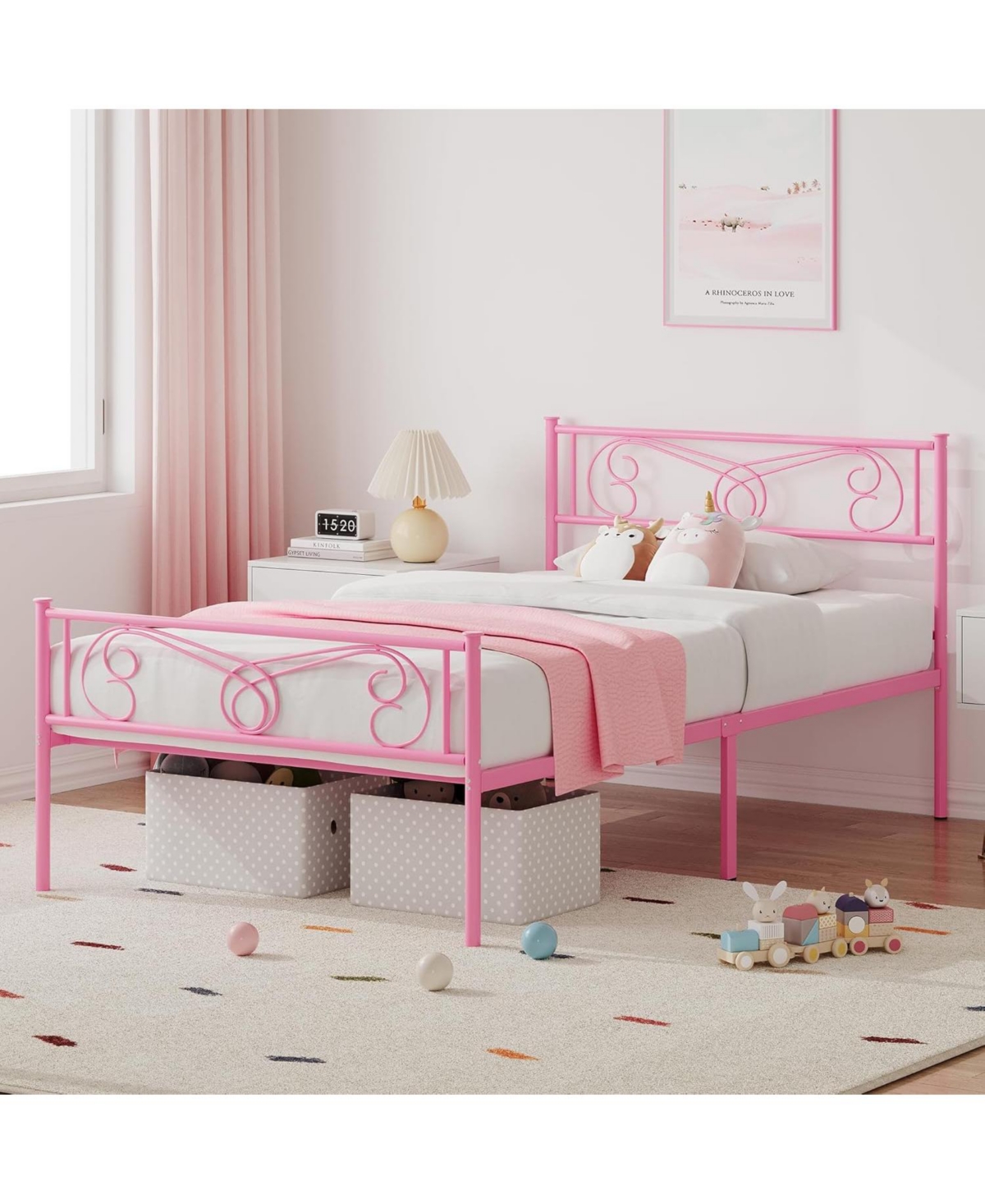 Click here for gaomon Bed Frame with Headboard and Footboard for... prices