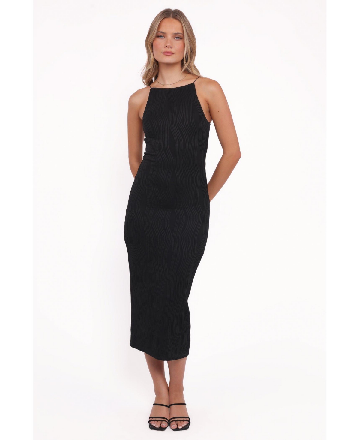 Click here for Petal and Pup Womens Moira Midi Dress - Black prices