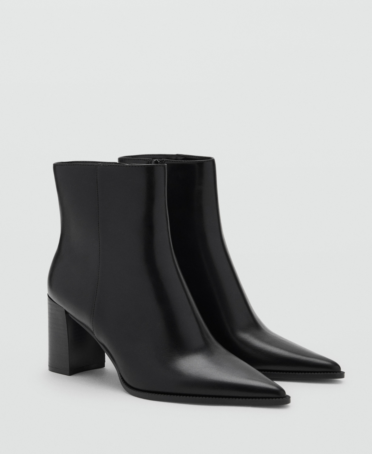 Click here for Mango Womens Block Heel Ankle Boots - Black prices