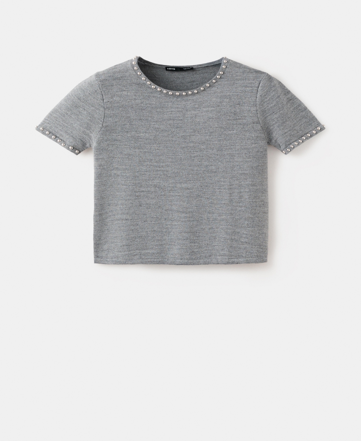 Click here for Mango Womens Studded Knitted Sweater - Medium Heat... prices